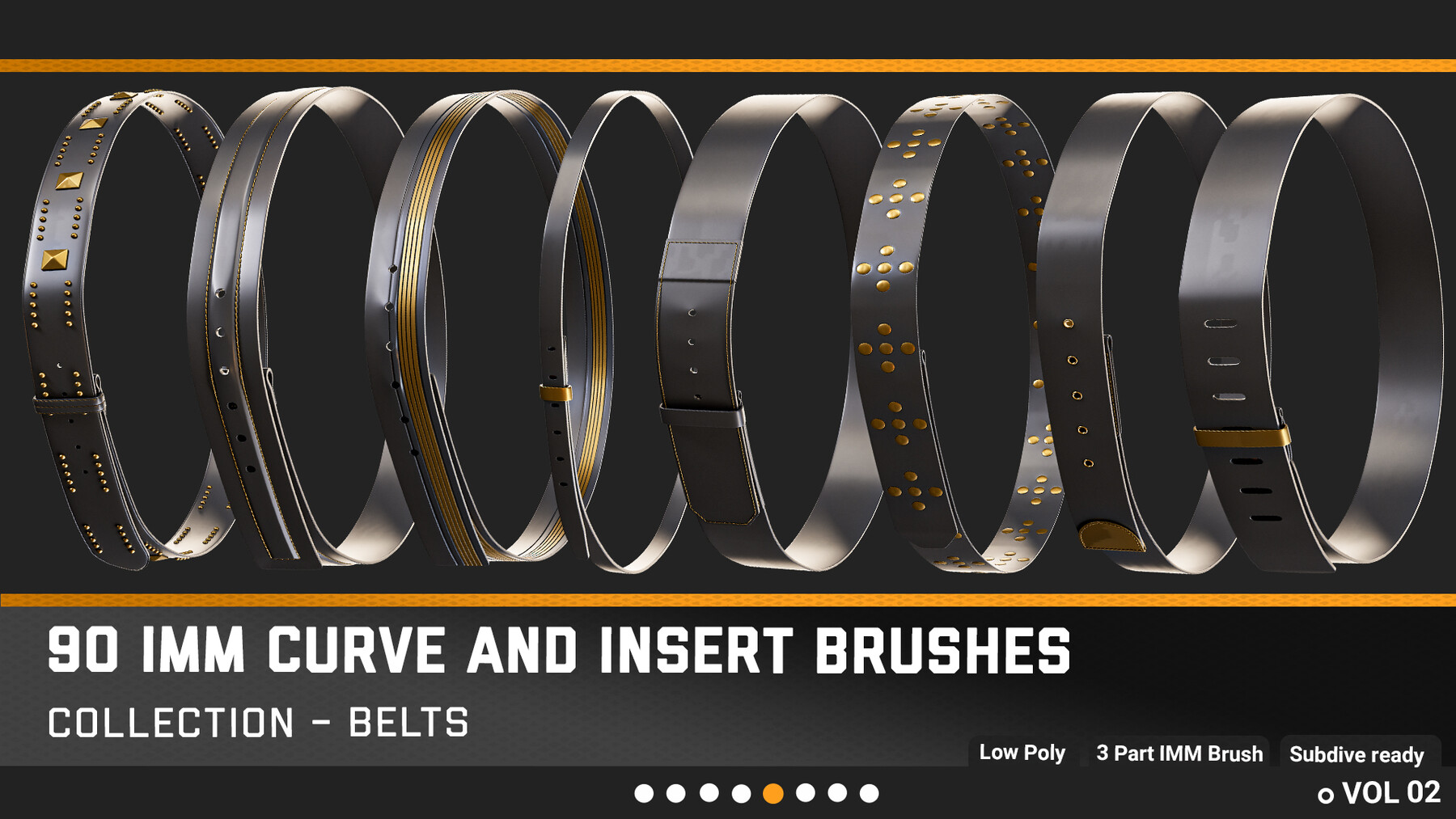 ArtStation - 90 Belts and accessories IMM Curve And Insert Brushs | Brushes
