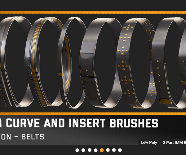 ArtStation - 90 Belts and accessories IMM Curve And Insert Brushs | Brushes