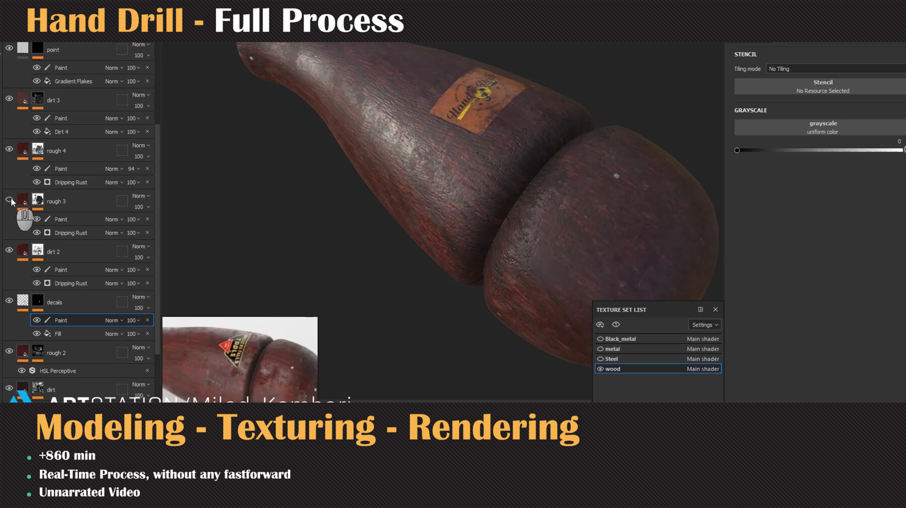 ArtStation - Hand Drill - Tutorial Full Process | Tutorials