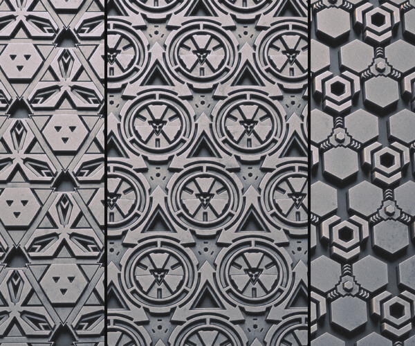 ArtStation - 100 SCI FI PATTERN | Brushes