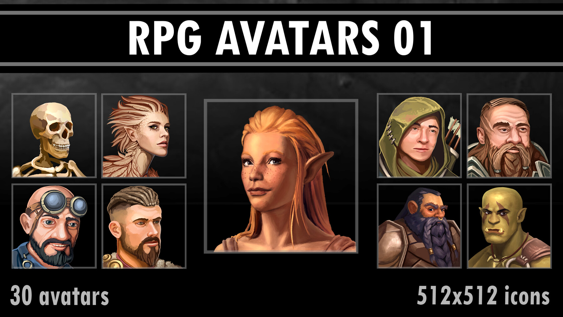 ArtStation - RPG Avatars 01 | Game Assets