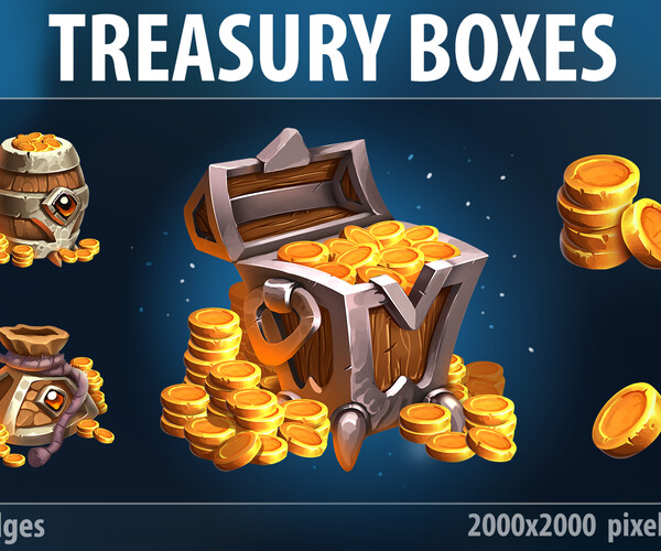 ArtStation - Treasury Boxes | Game Assets
