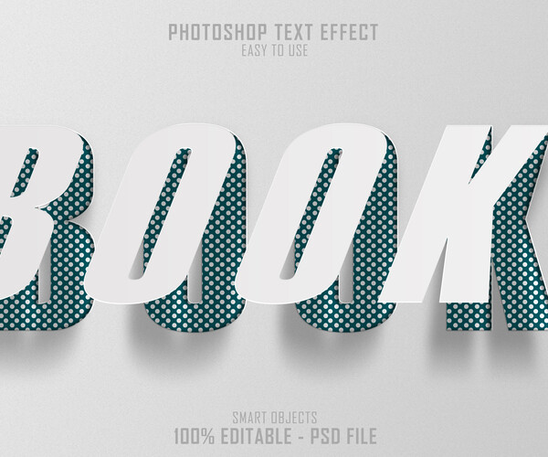 ArtStation - 3D Book. PSD fully editable text effect. Layer style PSD ...