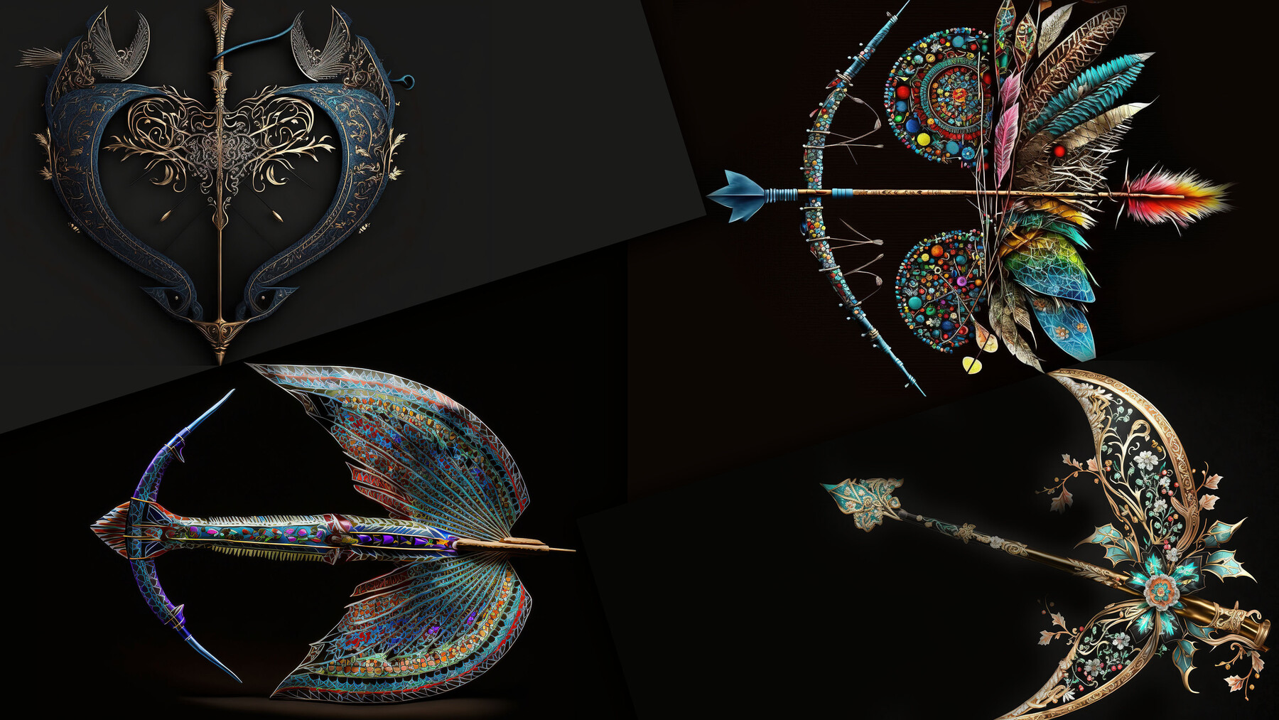 ArtStation - 100 Fantasy Bow and Arrow Illustration Pack (More Than 8K ...