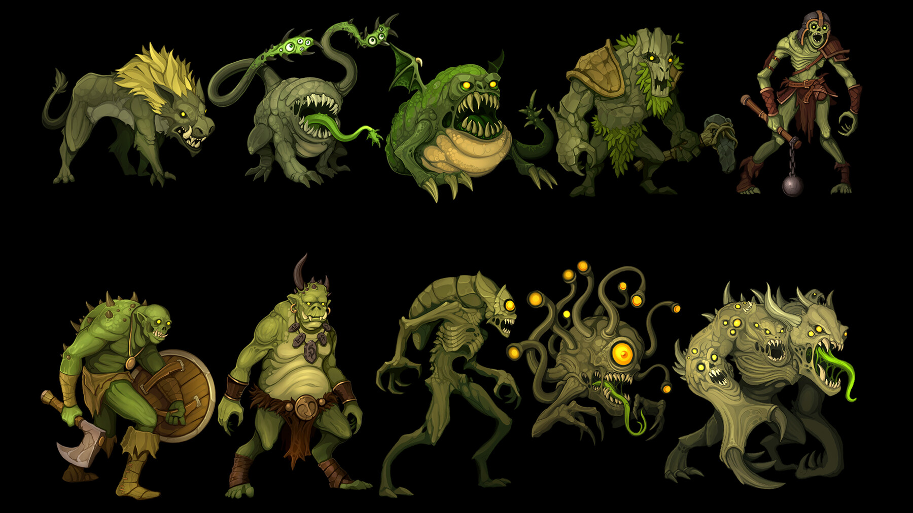 ArtStation - Despair Swamp Demons | Game Assets