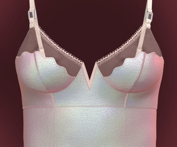 ArtStation - 3D LACE COLOURFUL BRA | Resources