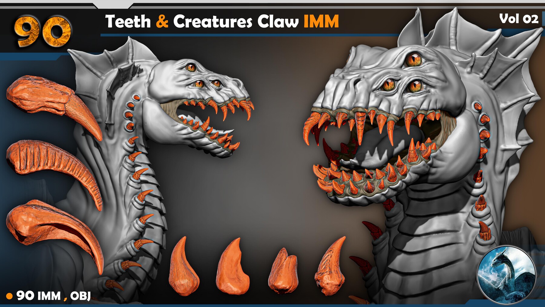 ArtStation - Teeth & Creatures Claw IMM Vol 02 | Brushes