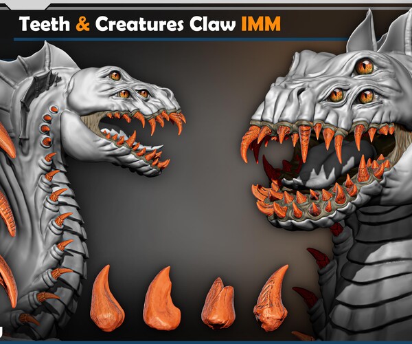 ArtStation - Teeth & Creatures Claw IMM Vol 02 | Brushes