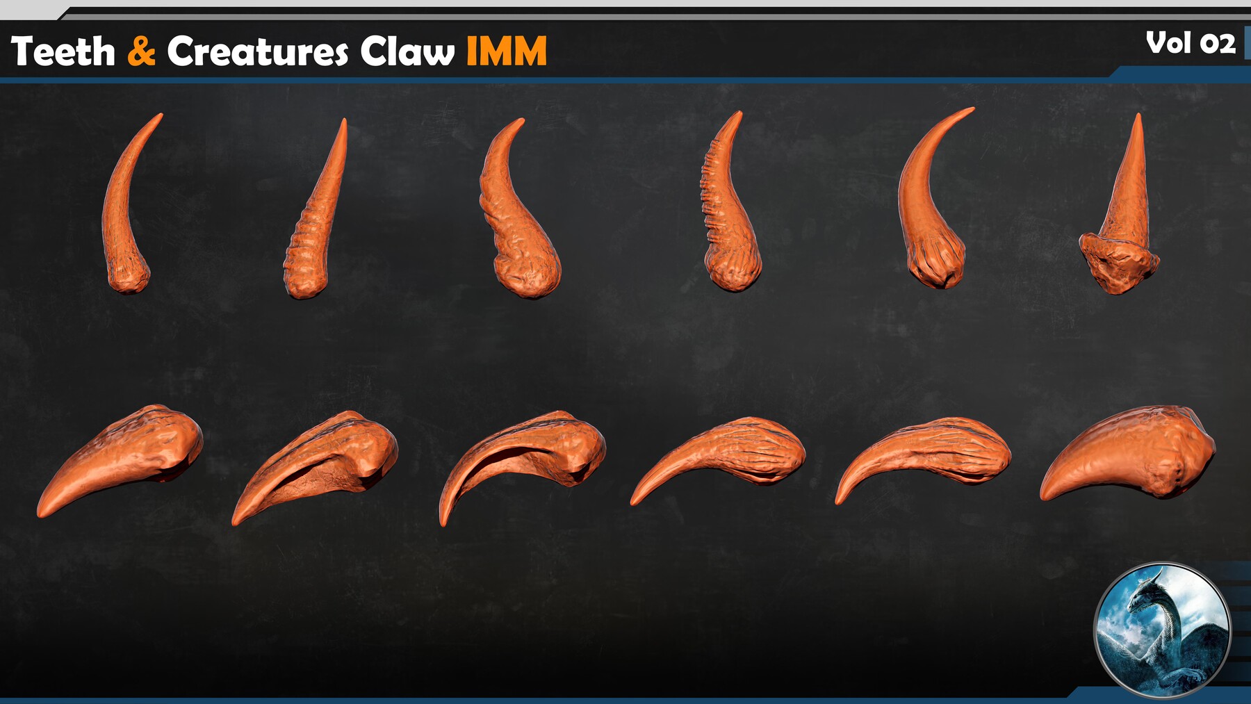 ArtStation - Teeth & Creatures Claw IMM Vol 02 | Brushes