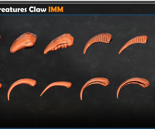 ArtStation - Teeth & Creatures Claw IMM Vol 02 | Brushes