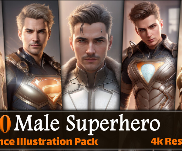 ArtStation - 300 Realistic Male Superhero Reference Pack | 4K | v.2 ...