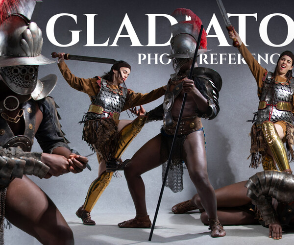 ArtStation - Gladiators - Reference Photo Pack For Artists 323 JPEGs noAI | Resources