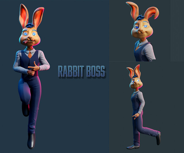 ArtStation - Rigged Rabbit Boss - Blender | Game Assets
