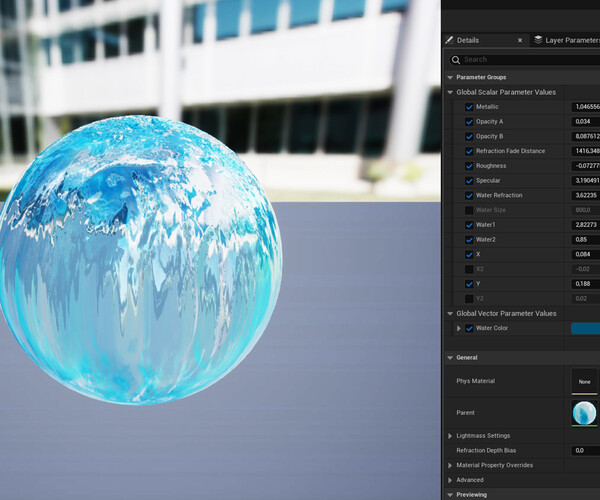ArtStation - Advanced Animated Water Material Vip. / Unreal Engine 5.1 ...