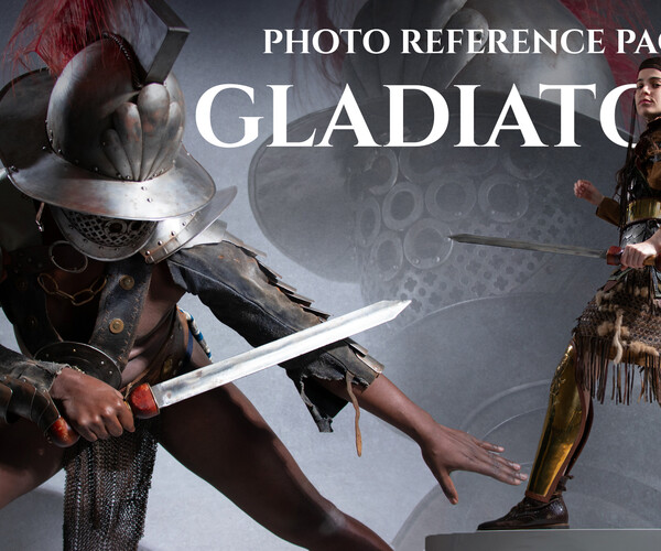 ArtStation - Gladiators - Reference Photo Pack For Artists 323 JPEGs noAI | Resources