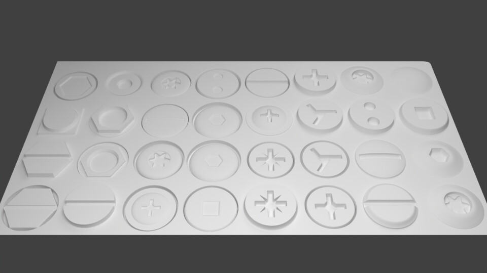ArtStation - 31 Screws, Nuts and Bolts Alpha Brush Pack | Brushes