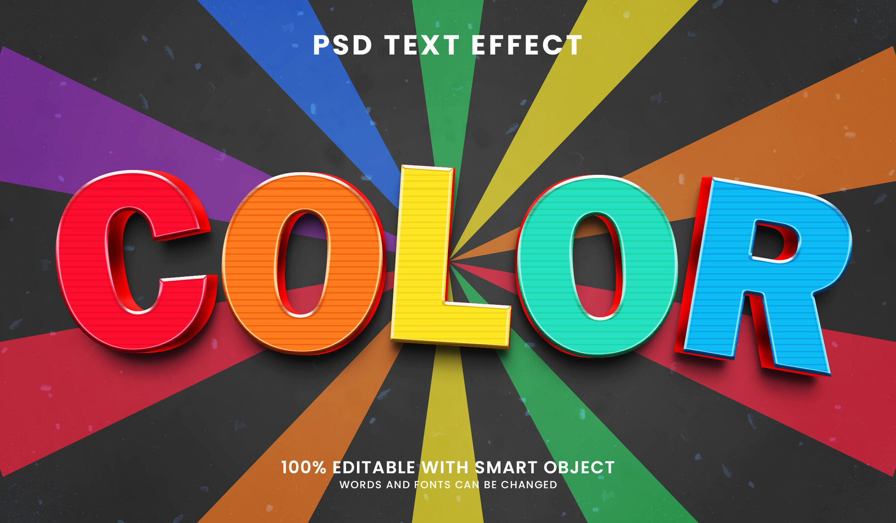 ArtStation - Color. PSD fully editable text effect. Layer style PSD ...