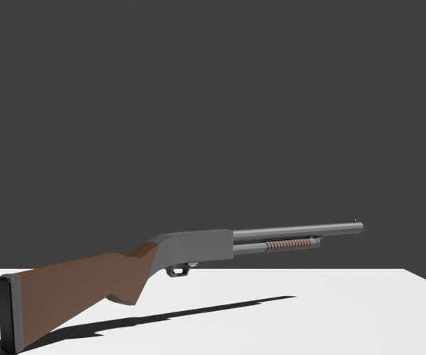 ArtStation - 3D Model Double-Barrel Shotgun | Game Assets