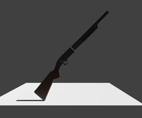 ArtStation - 3D Model Double-Barrel Shotgun | Game Assets