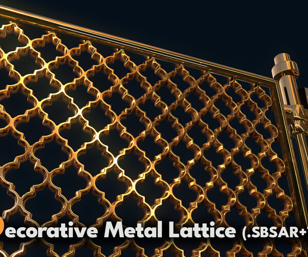 ArtStation - 10 Decorative Metal Lattice (.SBSAR + Textures) | Resources