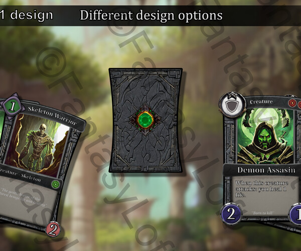 ArtStation - Fantasy TCG Card Design Kit | Game Assets