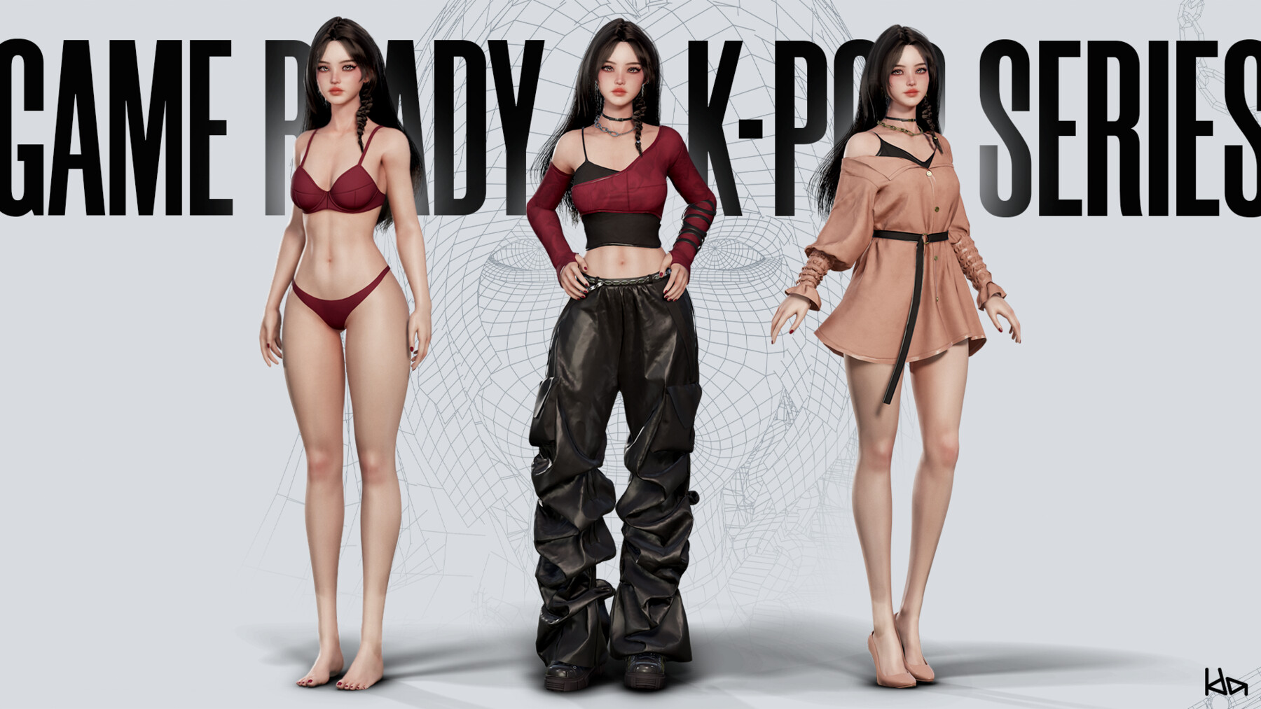 ArtStation - K-POP SERIES: Lola - Game Ready | Game Assets