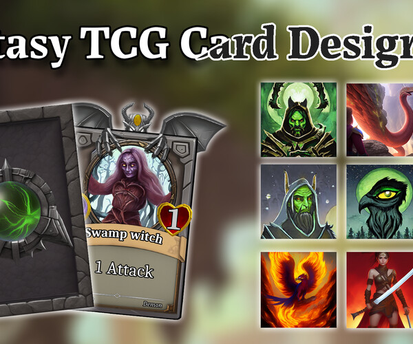 ArtStation - Fantasy TCG Card Design Kit | Game Assets