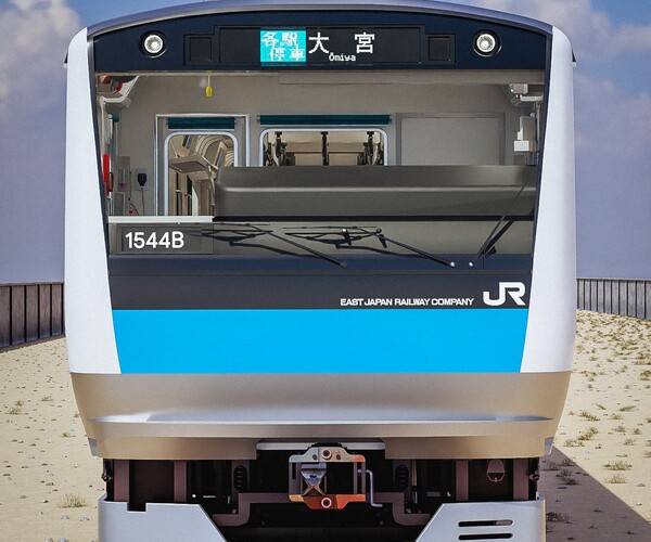 ArtStation - Keihin-Tohoku E233 Series Locomotive - Japanese Train 3D CAD Model | Detailed ...