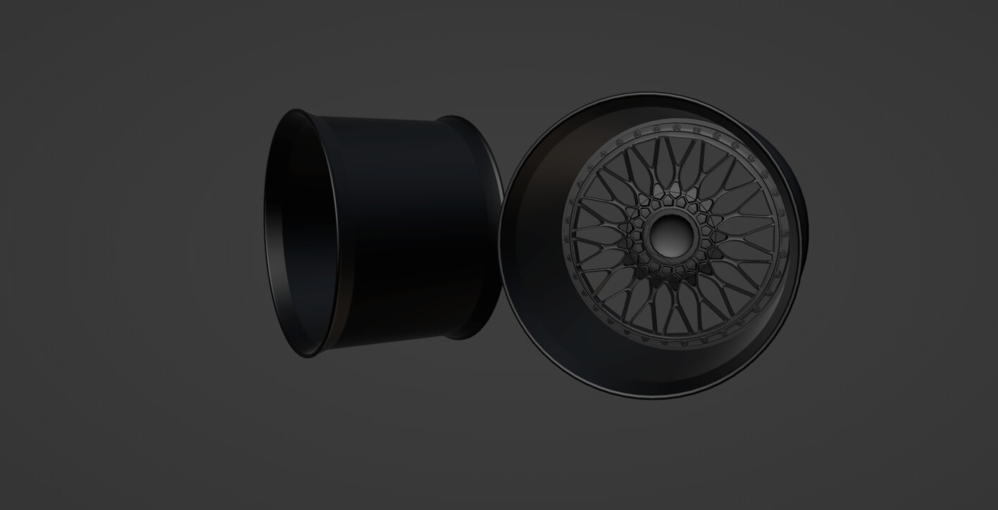 ArtStation - Car tire hub model [free color matching] | Resources