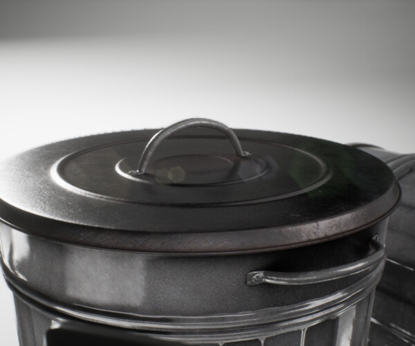 ArtStation - Metal Garbage Can | Game Assets