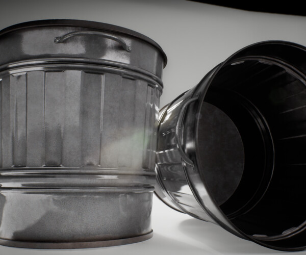 ArtStation - Metal Garbage Can | Game Assets