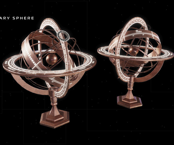 ArtStation - Luminous Armillary Sphere | Game Assets