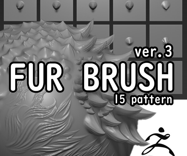 ArtStation - Zbrush Fur brush ver.3 | Brushes
