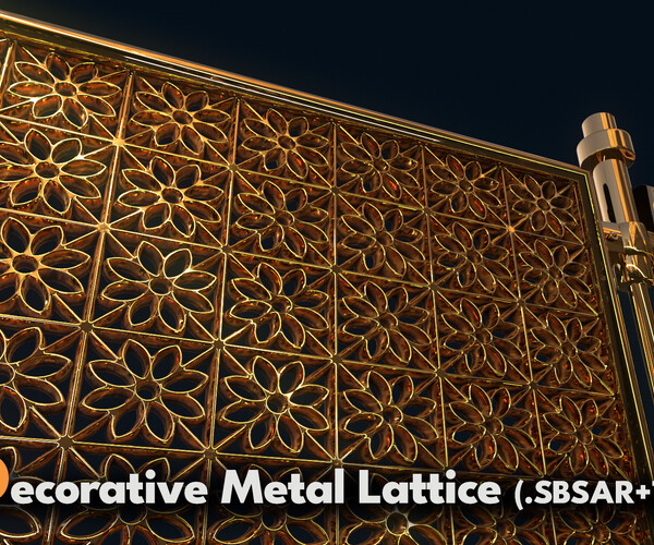 ArtStation - 10 Decorative Metal Lattice (.SBSAR + Textures) | Resources