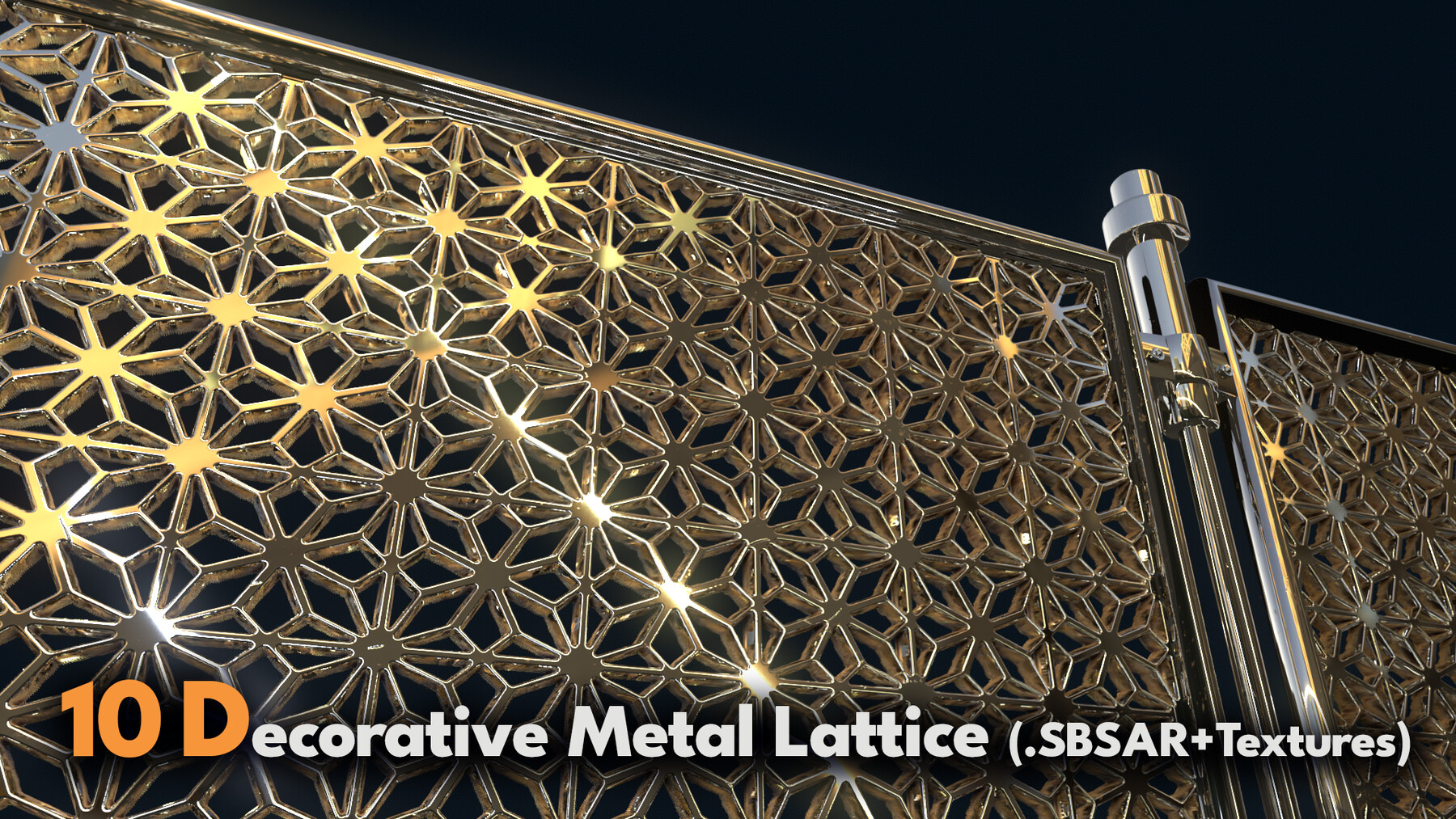 ArtStation - 10 Decorative Metal Lattice (.SBSAR + Textures) | Resources