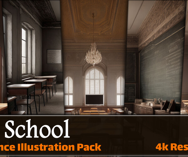 ArtStation - 500 School | Interior - Exterior Reference Pack | 4K | v.4 ...