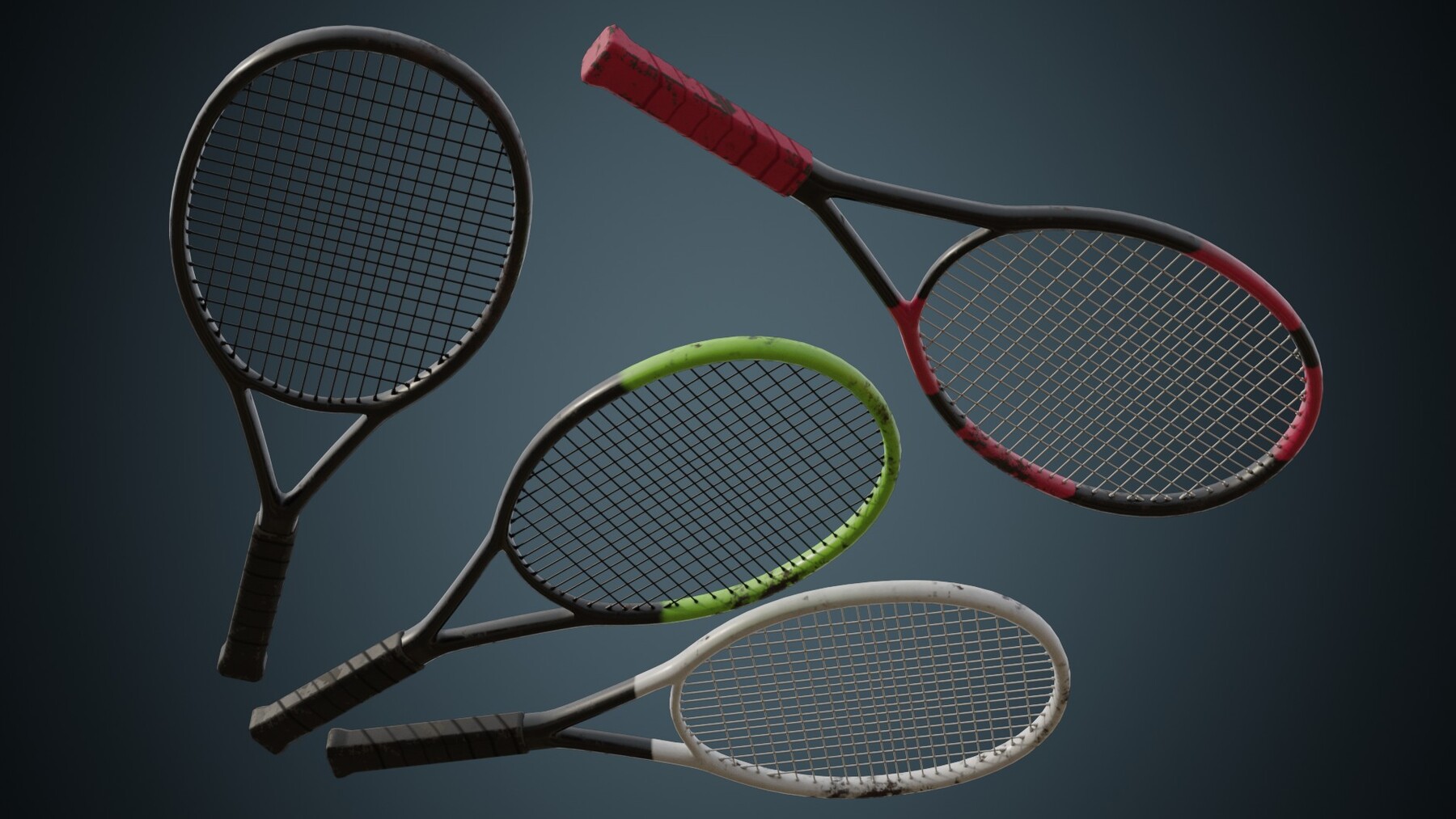 ArtStation - Tennis Racquet 1B | Game Assets