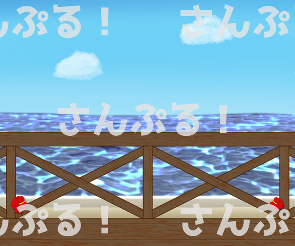 ArtStation - Animated overlay [Summer beach terrace] Background/OBS ...