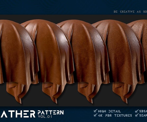 ArtStation - 30 Leather Pattern - Vol 01 | Game Assets