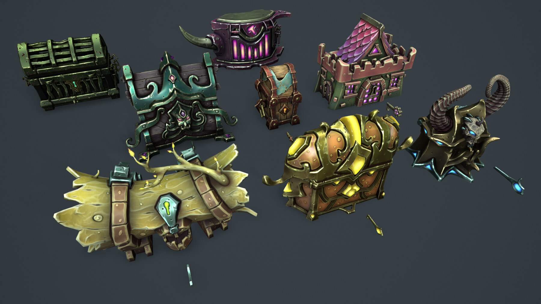 ArtStation - Fantasy chests 2 collection | Game Assets