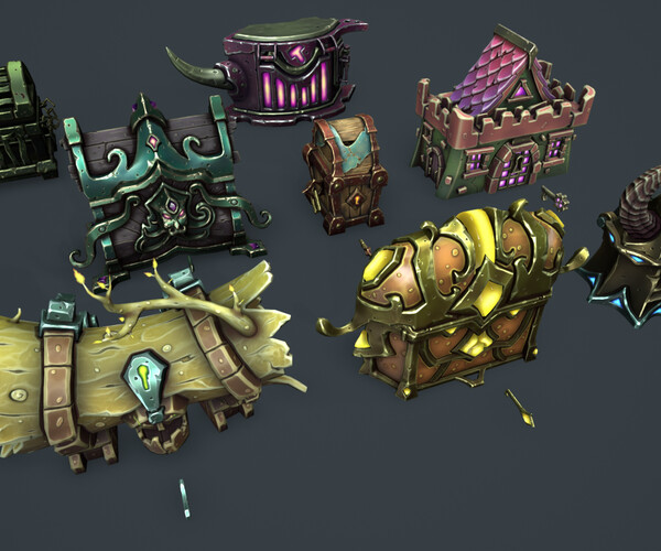 ArtStation - Fantasy chests 2 collection | Game Assets