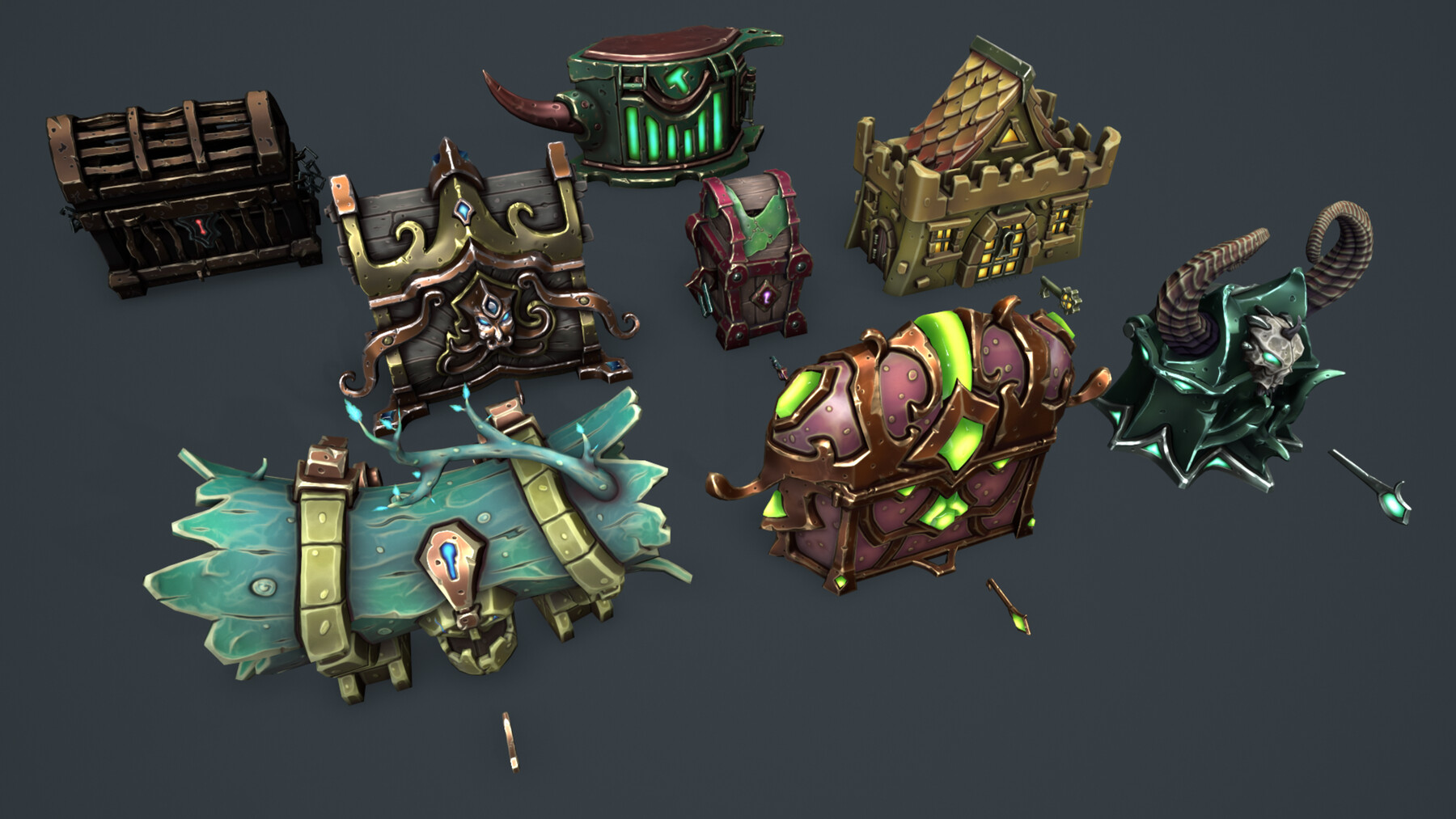 ArtStation - Fantasy chests 2 collection | Game Assets