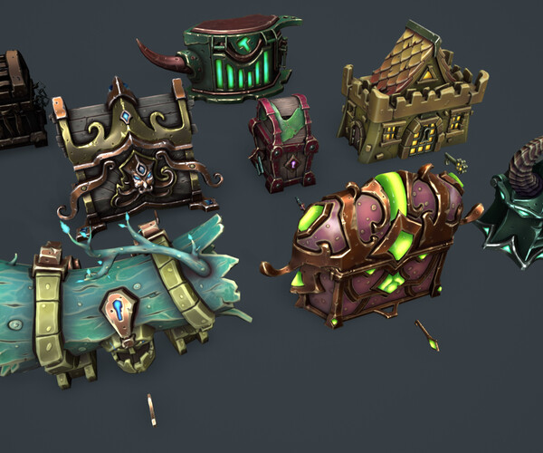 ArtStation - Fantasy chests 2 collection | Game Assets