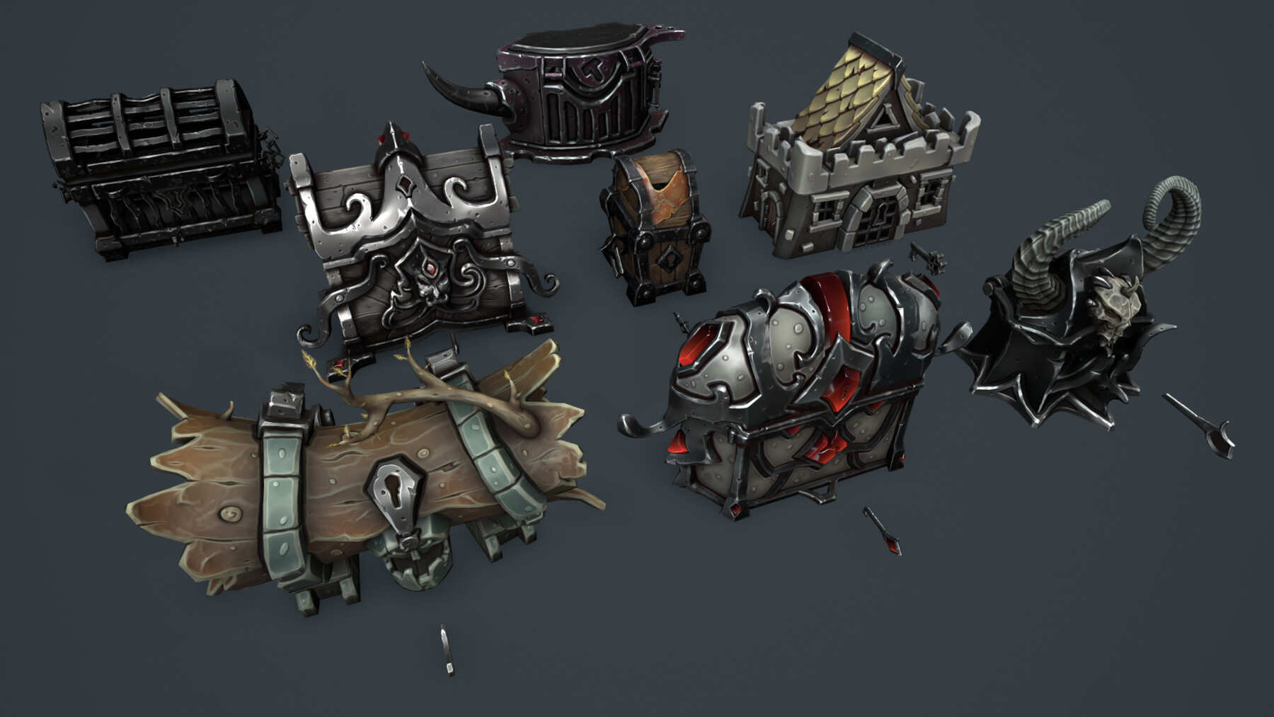 ArtStation - Fantasy chests 2 collection | Game Assets