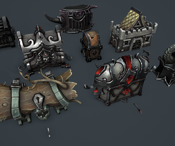 ArtStation - Fantasy chests 2 collection | Game Assets
