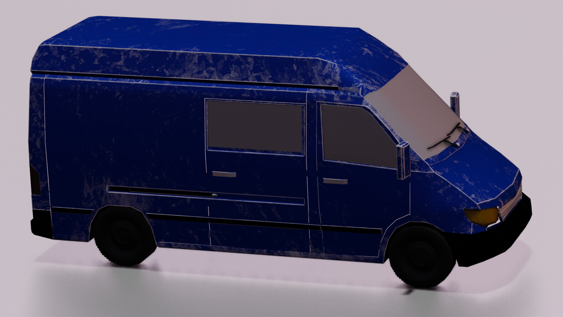 ArtStation - Blue van 3d model | Game Assets