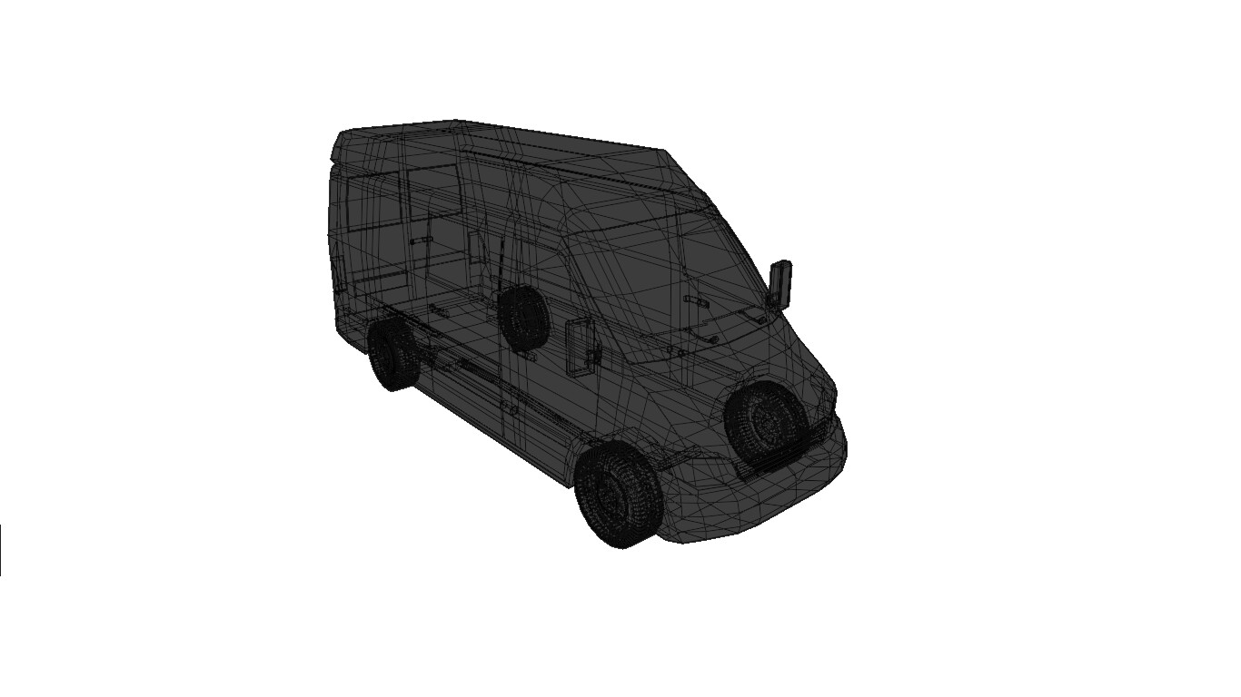 ArtStation - Blue van 3d model | Game Assets