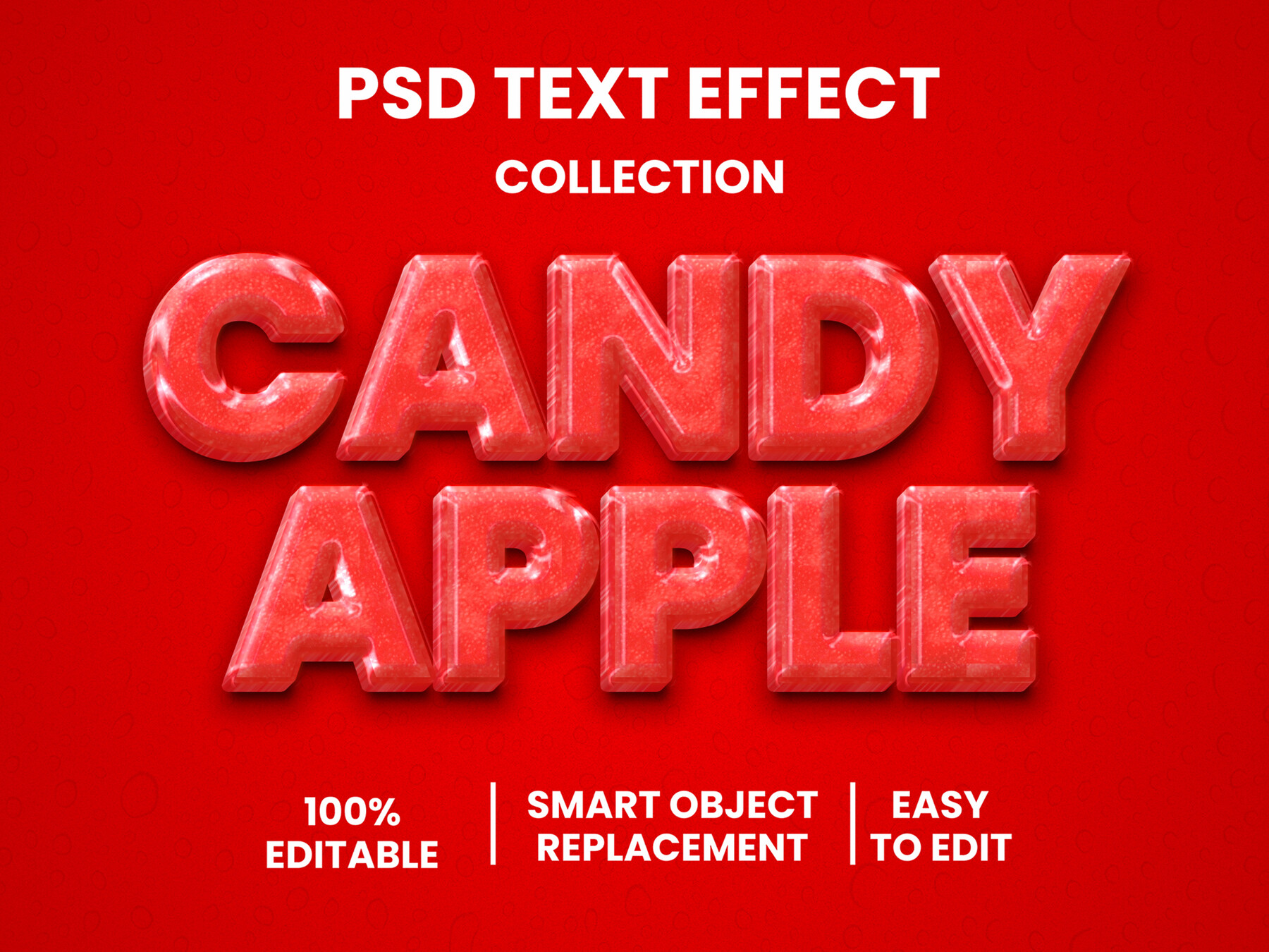 ArtStation - 3D Candy Apple. PSD fully editable text effect. Layer ...