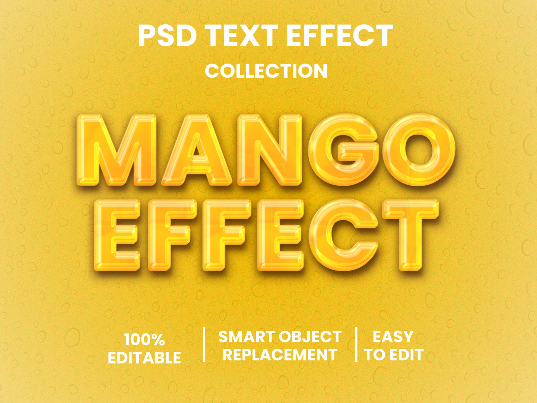 ArtStation - 3D Mango Effect. PSD fully editable text effect. Layer ...