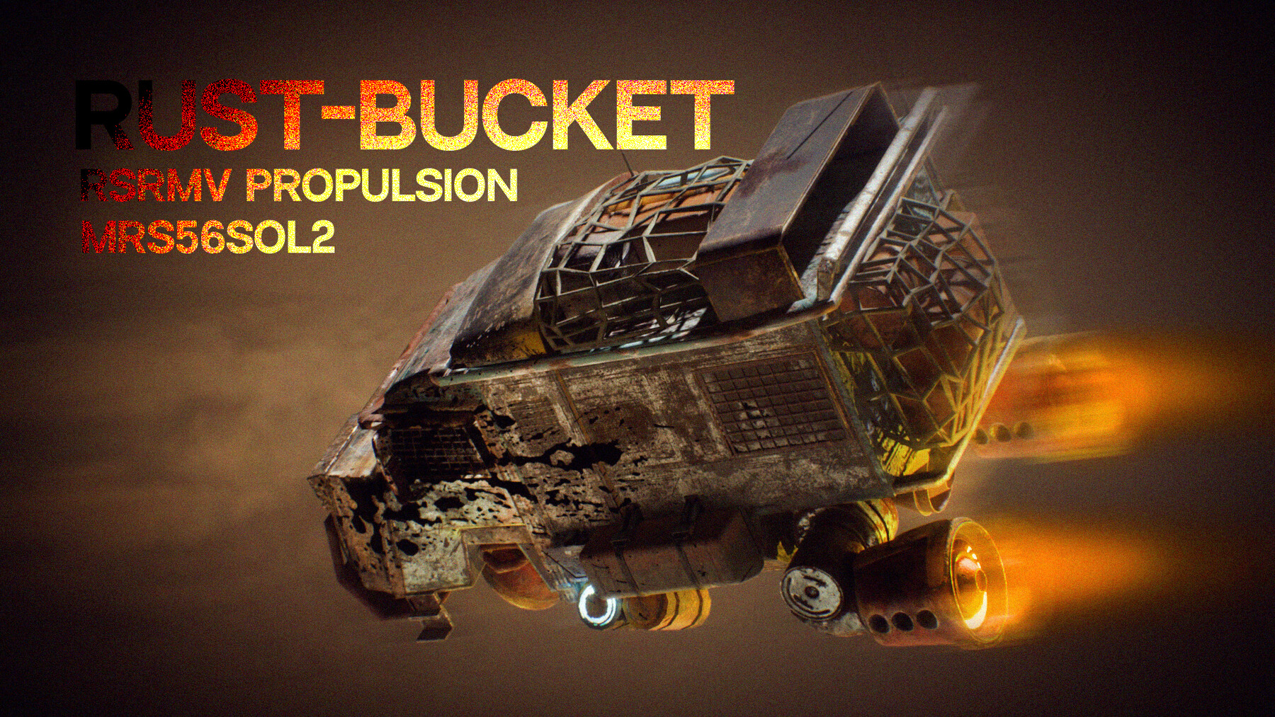 ArtStation - Rust Bucket Spaceship Van | Game Assets